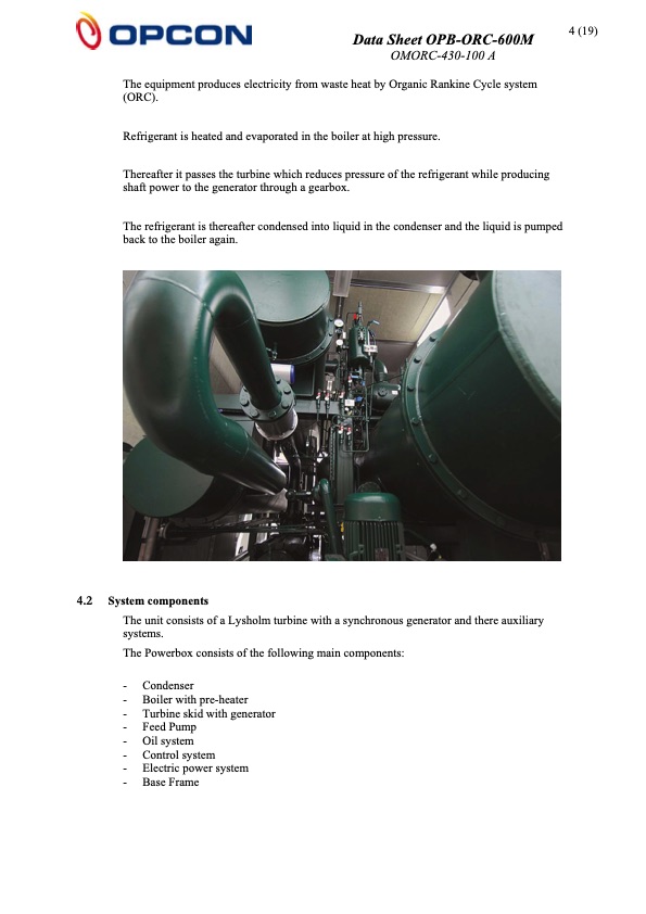 DATA SHEET OPB-ORC-600M OPCON